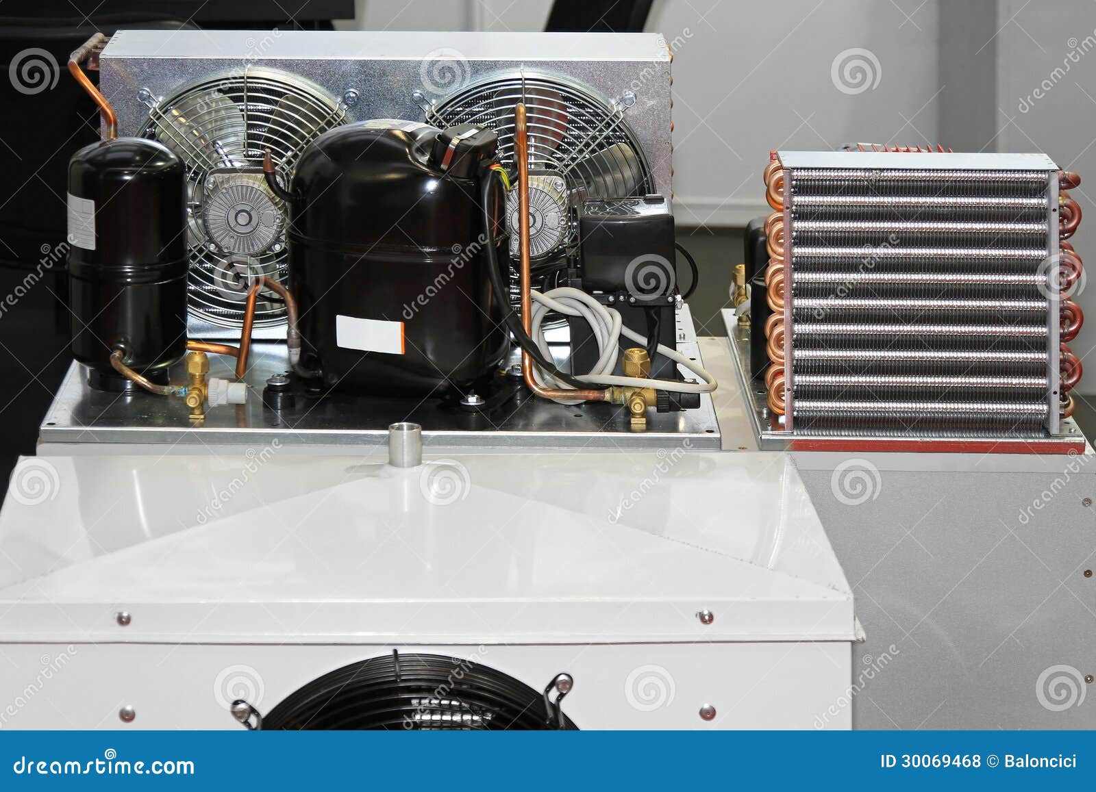 Refrigeration Compressor Unit Stock Photo - Image of temperature ...