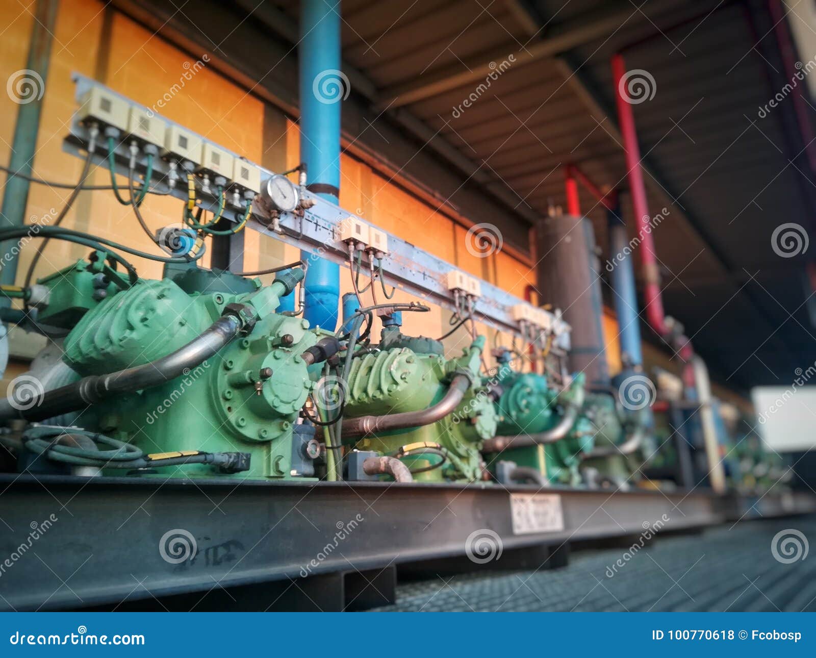 Refrigeration equipment stock photo. Image of industrial - 100770618