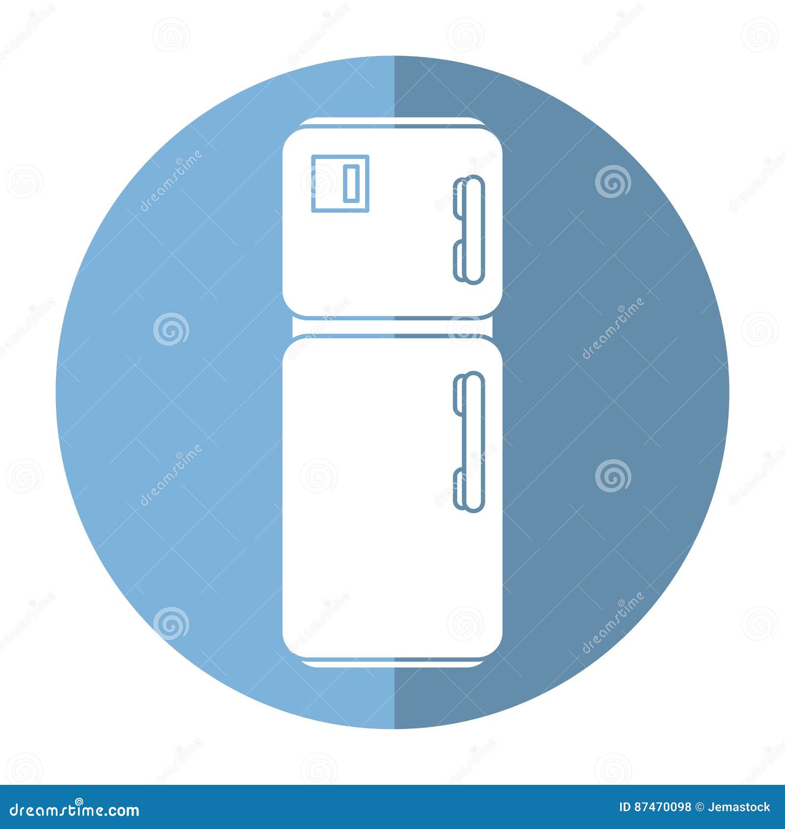 Refrigerator Appliance Kitchen Shadow Stock Vector - Illustration of ...