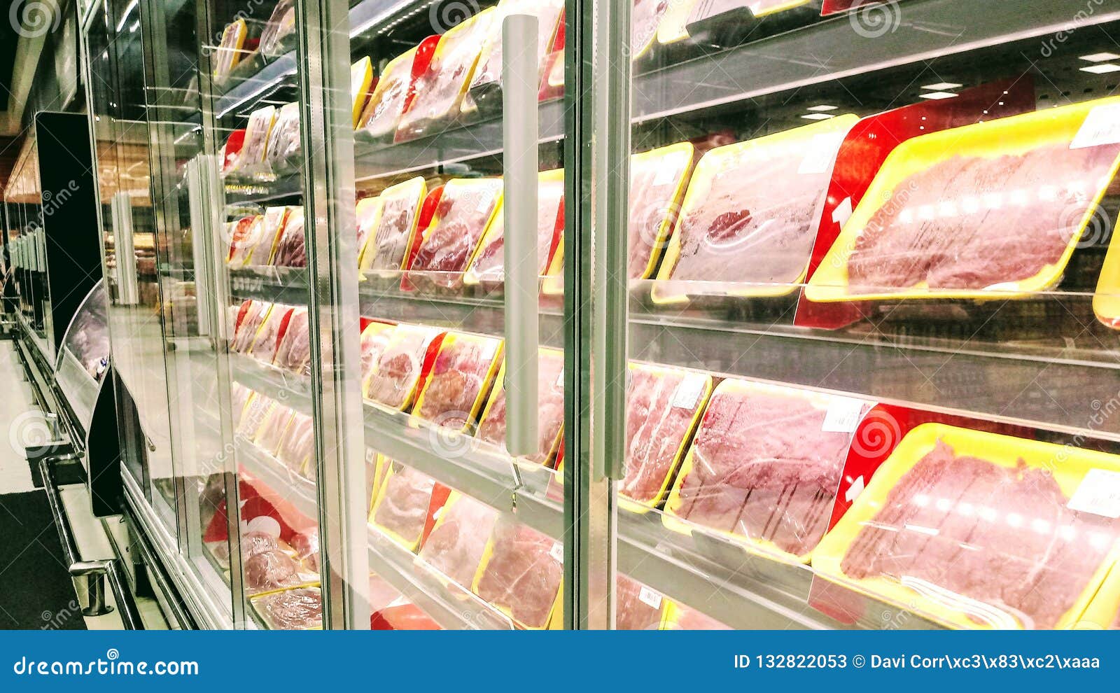 Beef for Purchase in a Supermarket Stock Image - Image of consumer ...