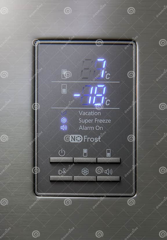 Refrigerator Control Panel stock photo. Image of door - 102476204