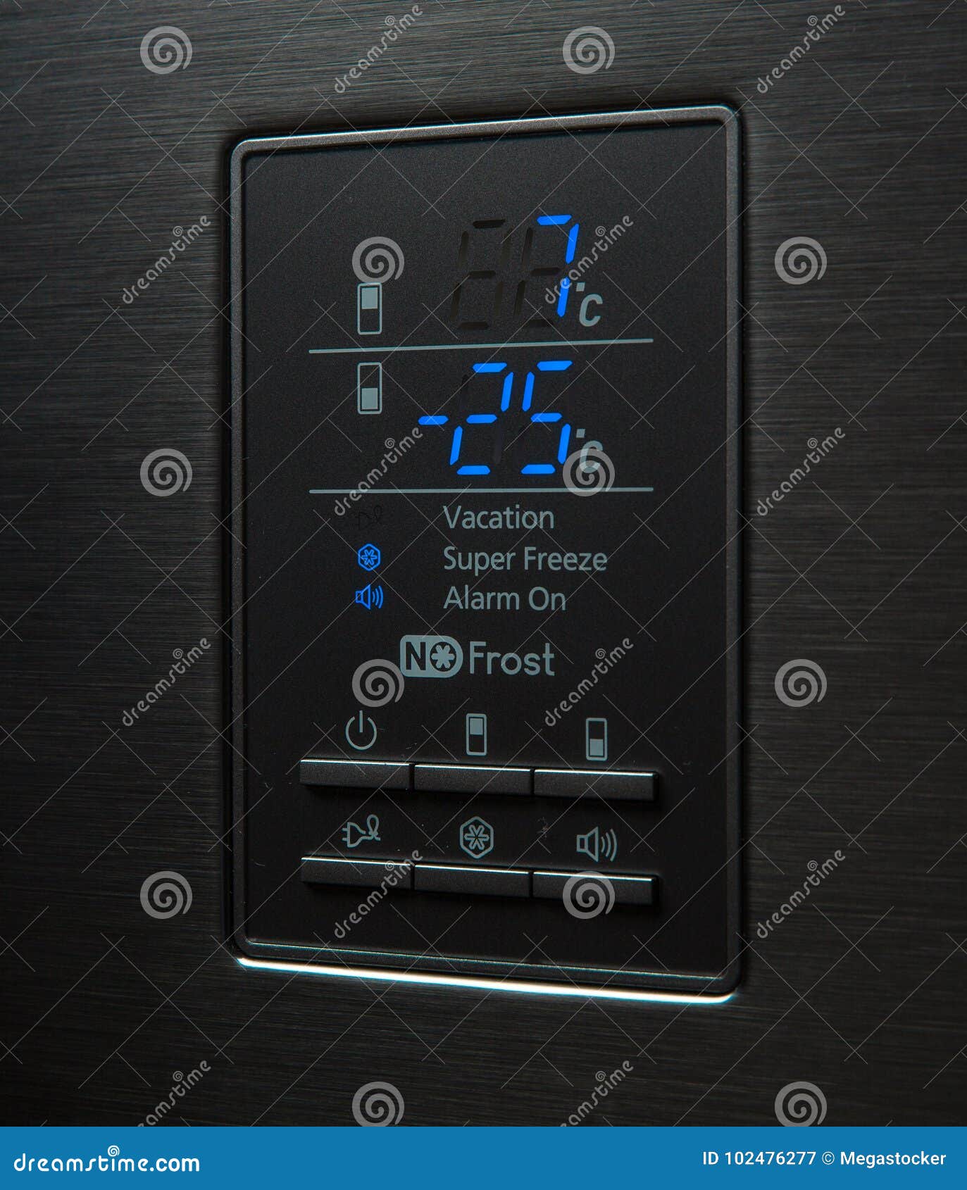 Refrigerator Control Panel stock image. Image of object - 102476277