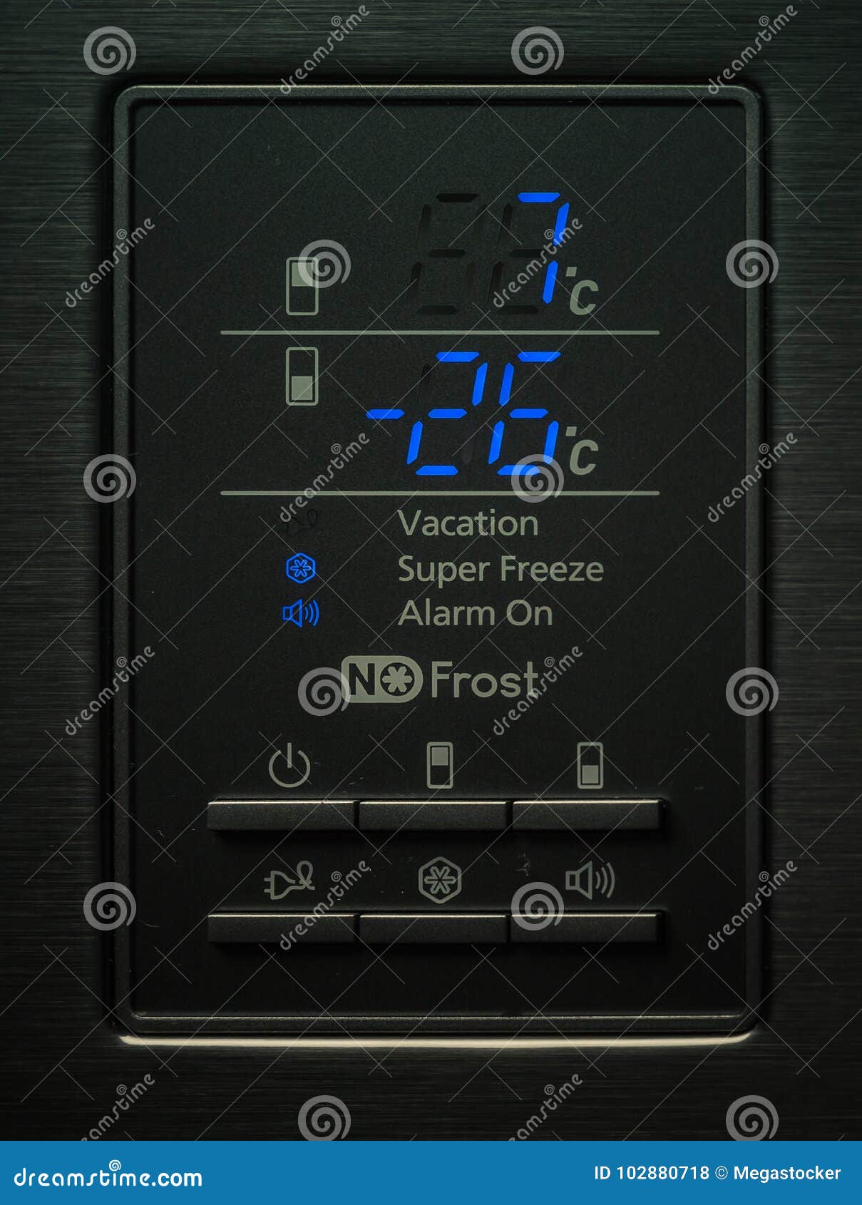 Refrigerator Control Panel stock photo. Image of domestic - 102880718