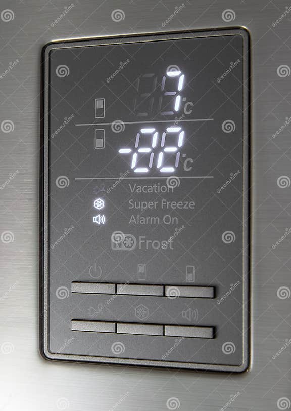 Refrigerator Control Panel stock image. Image of screen - 102476247