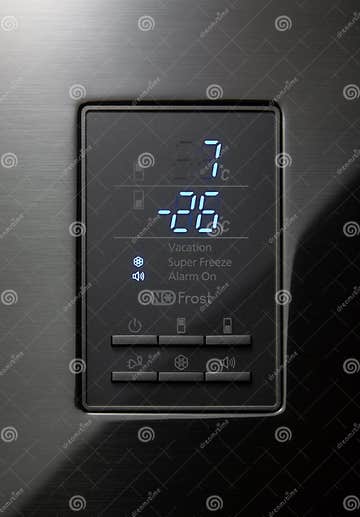 Refrigerator Control Panel stock photo. Image of steel - 102880628