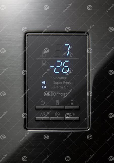 Refrigerator Control Panel stock photo. Image of steel - 102880628