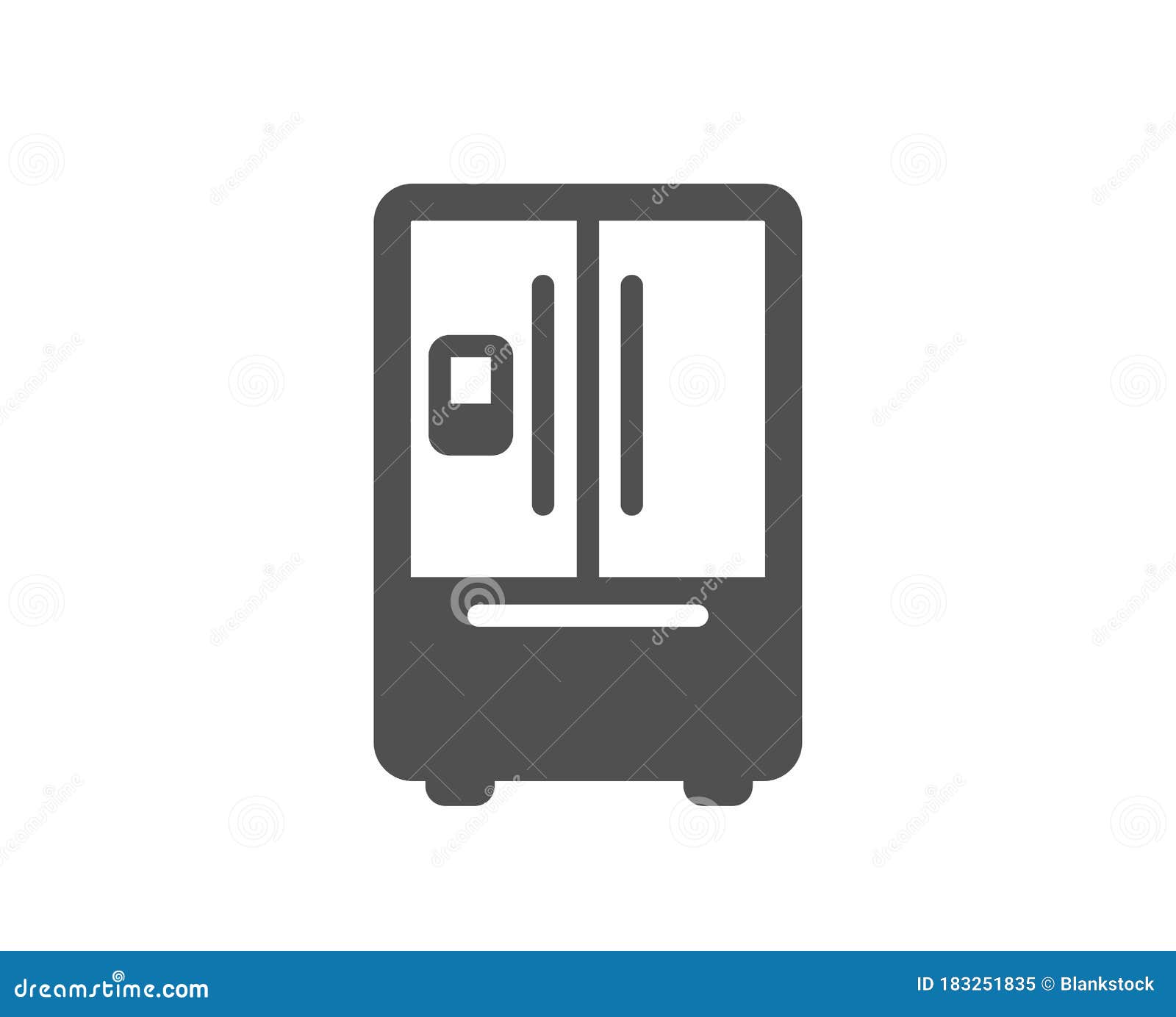 Refrigerator with Ice Maker Icon. Fridge Sign. Vector Stock Vector ...