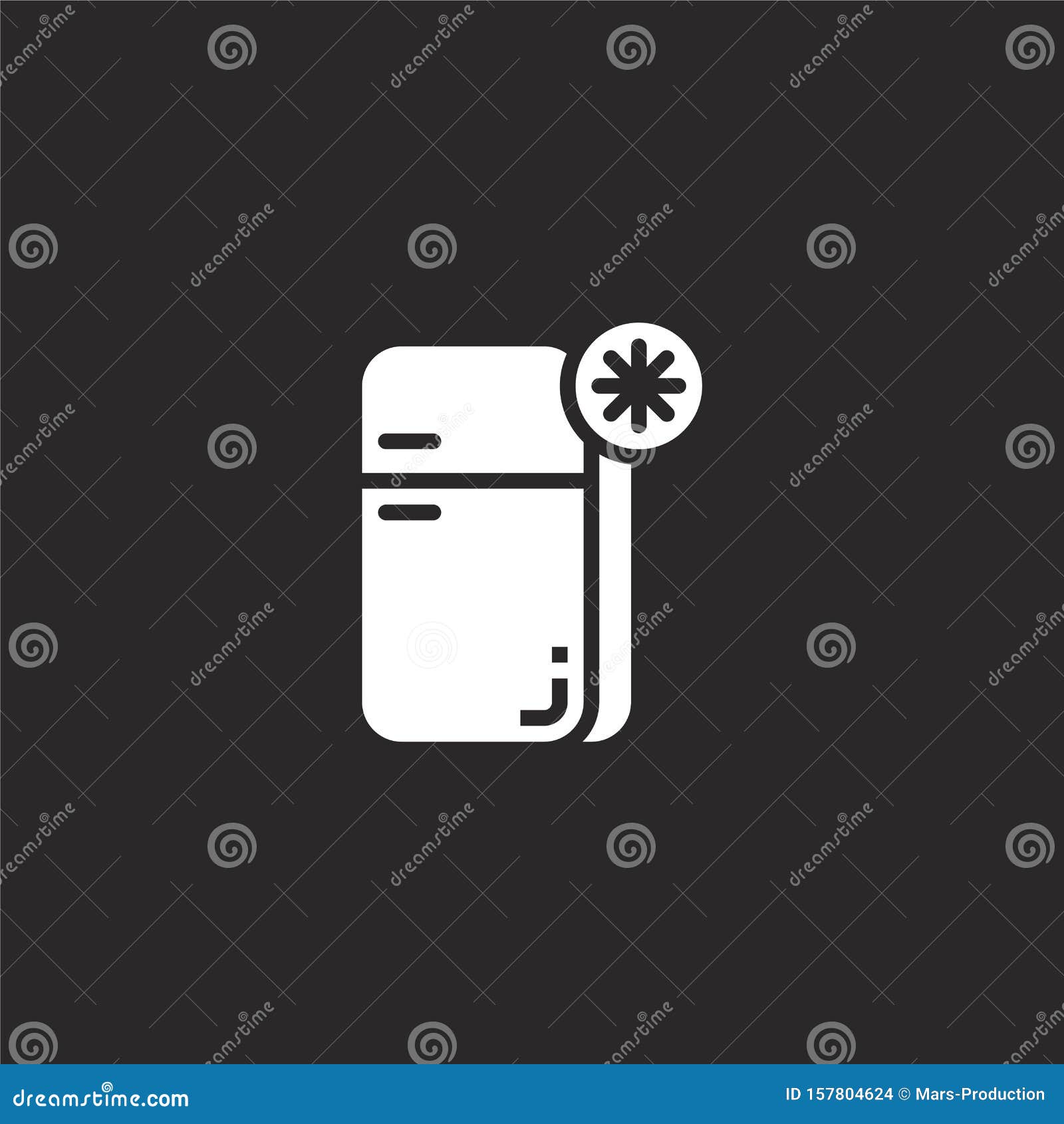 Refrigerator Icon. Filled Refrigerator Icon for Website Design and ...