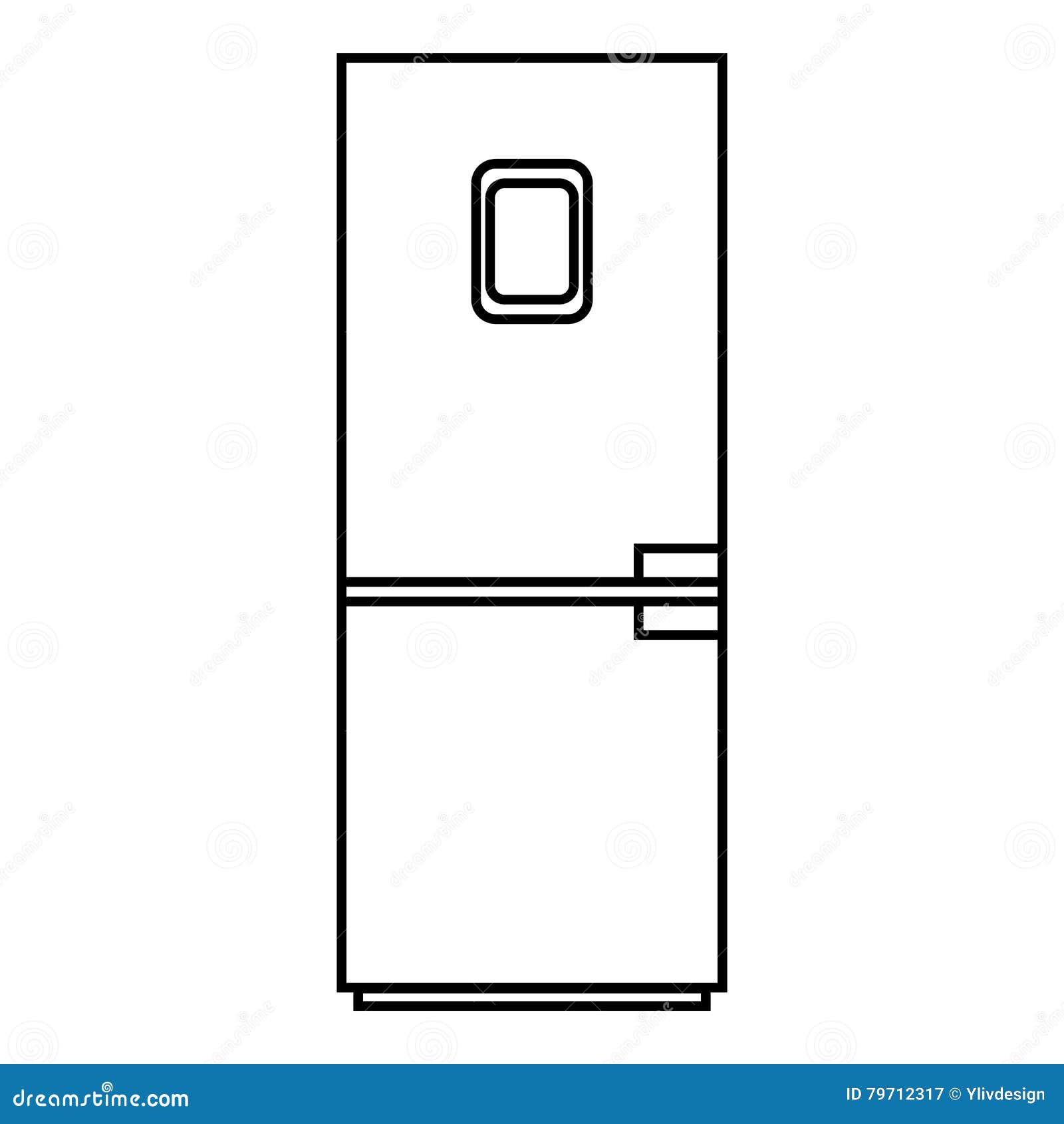 Refrigerator Icon, Outline Style Stock Vector - Illustration of fridge ...