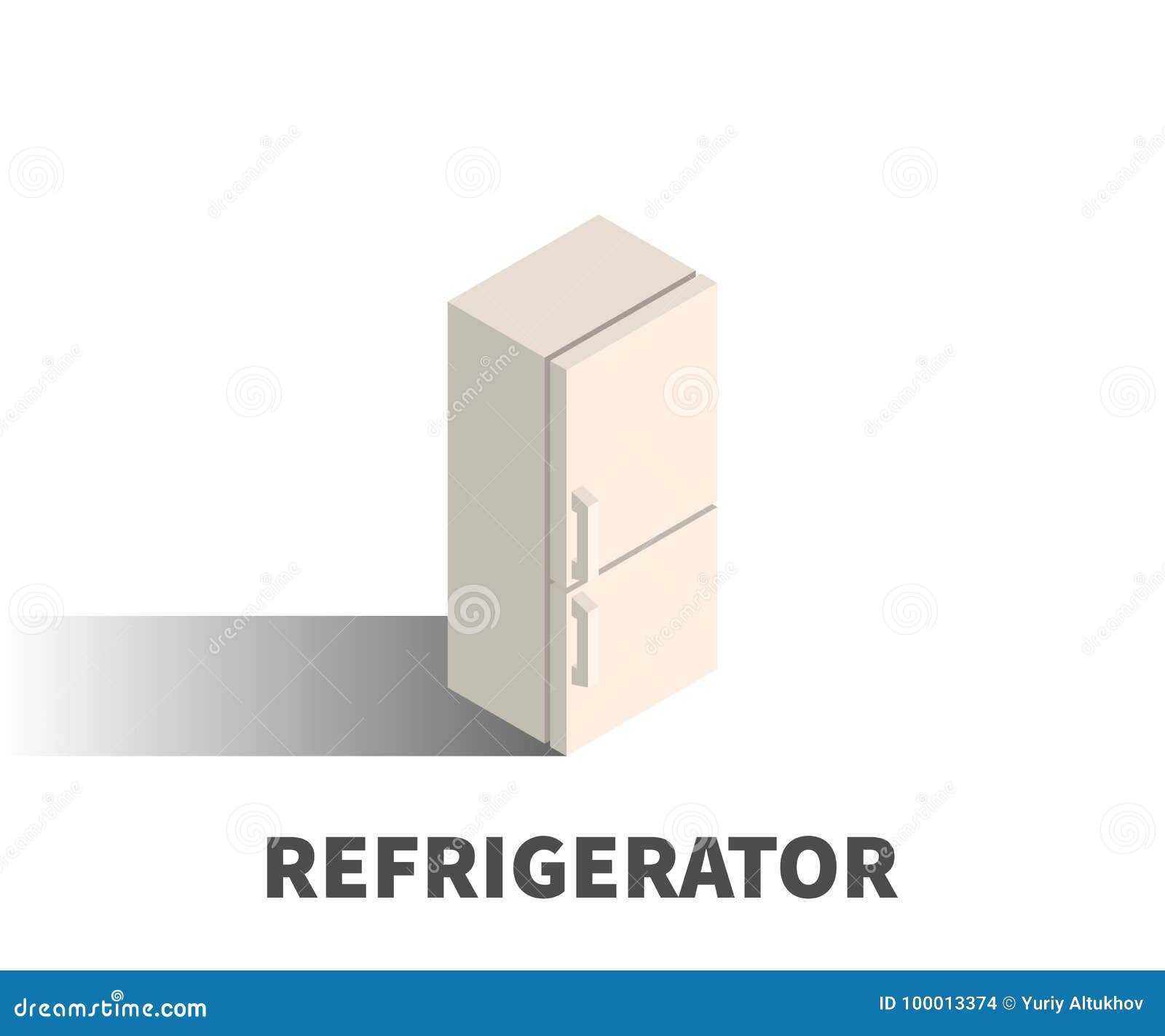 Refrigerator Icon, Vector Symbol. Stock Vector - Illustration of cooler ...