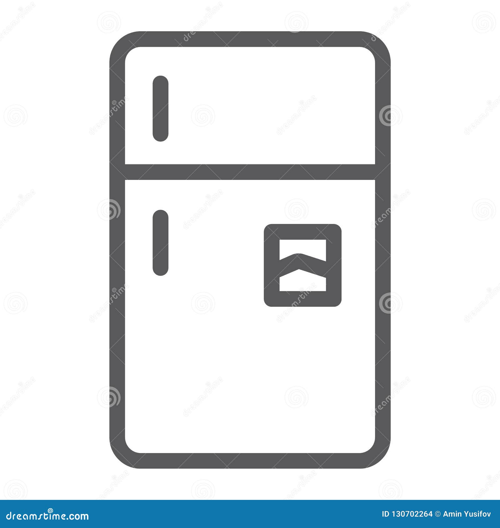 Refrigerator Line Icon, Freeze and Household, Fridge Sign, Vector ...