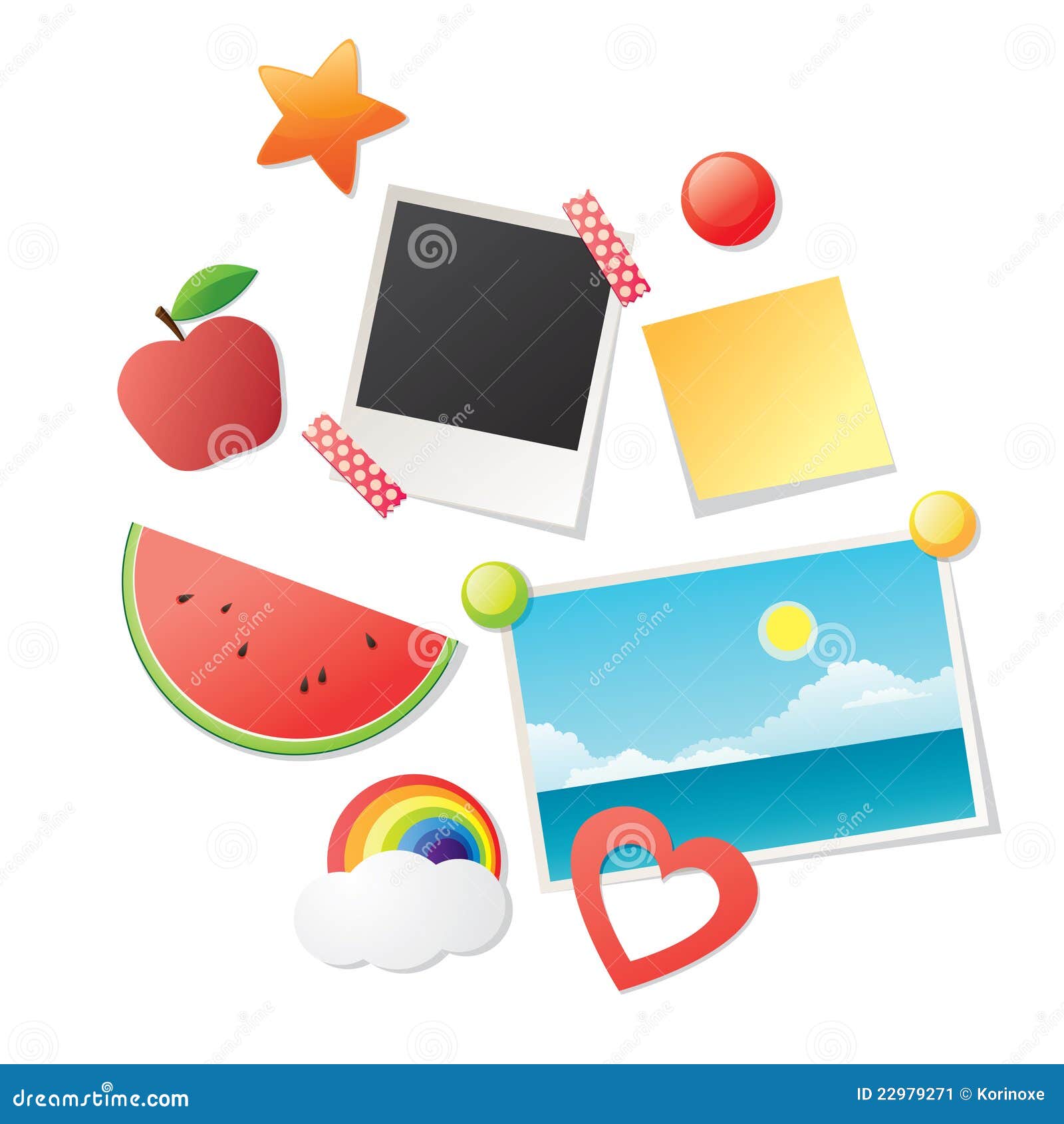 Refrigerator magnets stock vector. Illustration of adhesive - 22979271