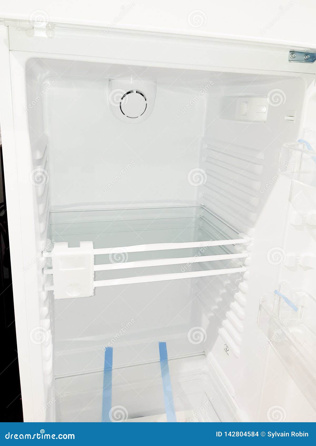Refrigerator Open Empty Fridge Inside Interior Stock Photo - Image of ...