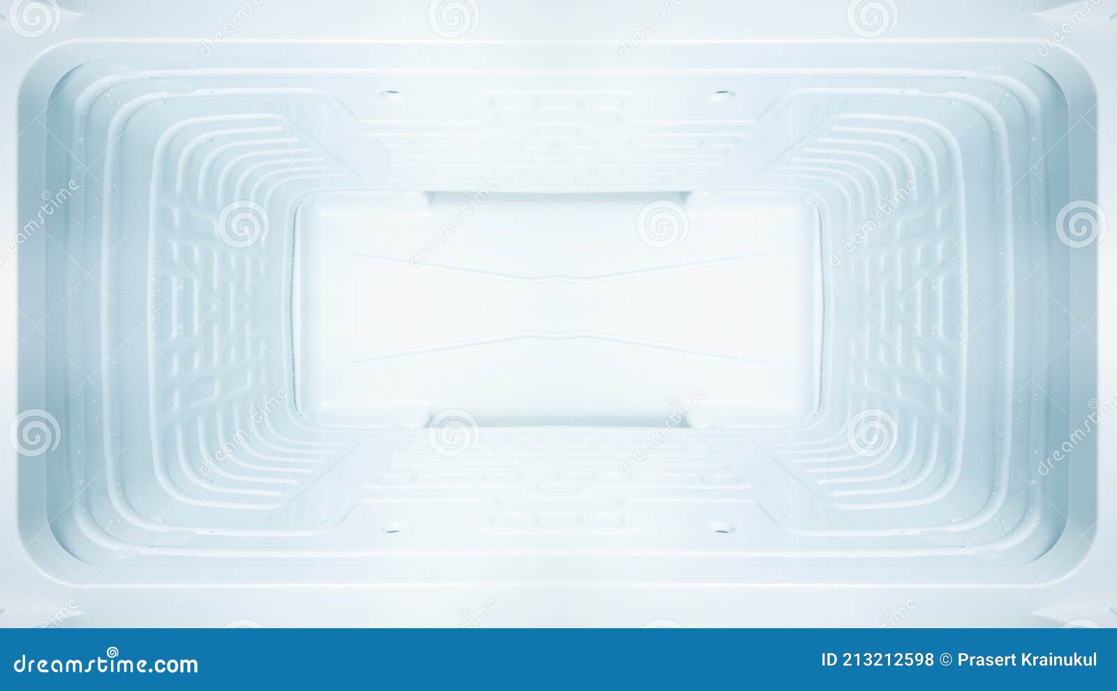 Refrigerator Open Empty Fridge Inside Interior. Close Up on Empty ...