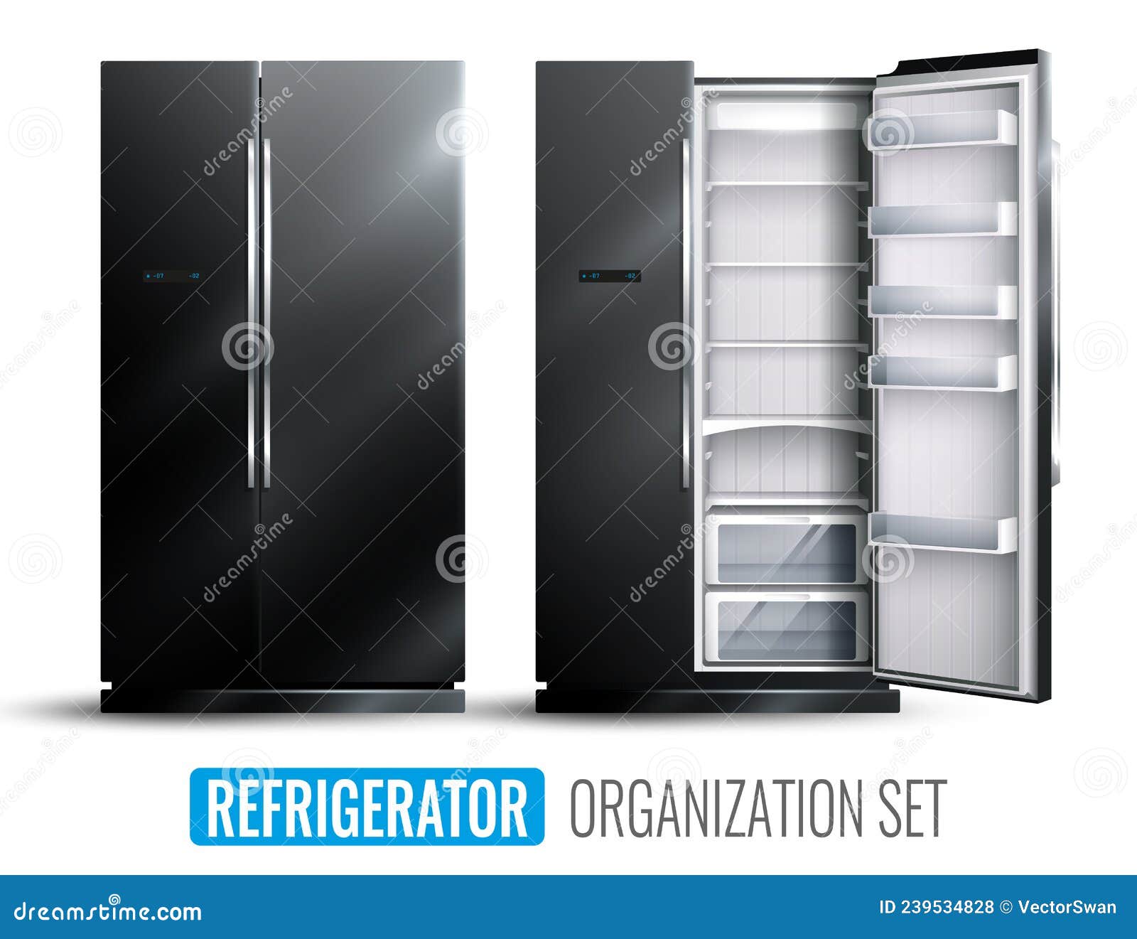 Refrigerator Organization Infographics Vector Illustration ...