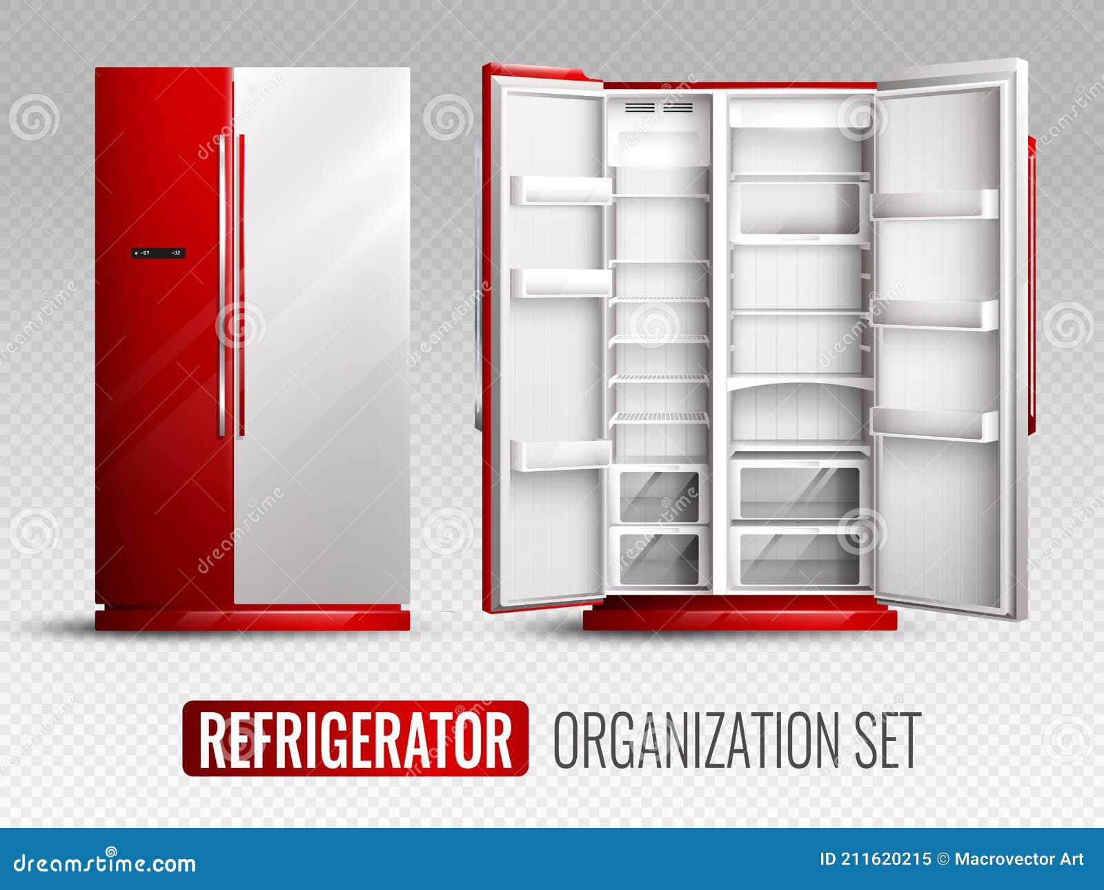 Refrigerator Organization Infographics Vector Illustration ...