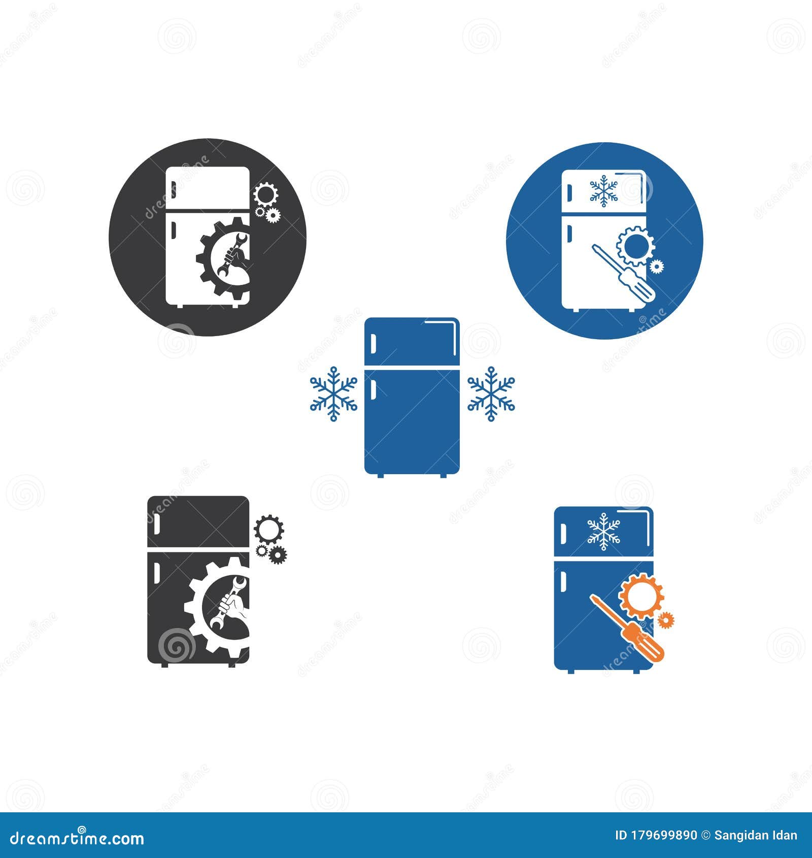 Refrigerator Repair and Service Vector Illustration Design Stock Vector ...