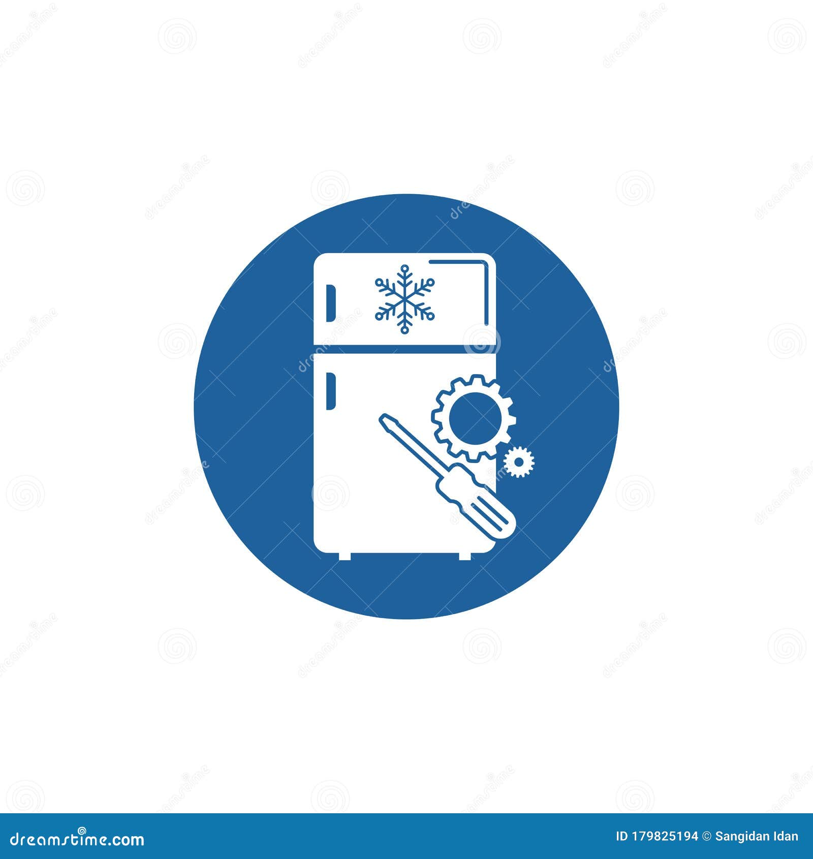 Refrigerator Repair and Service Vector Illustration Design Stock Vector ...