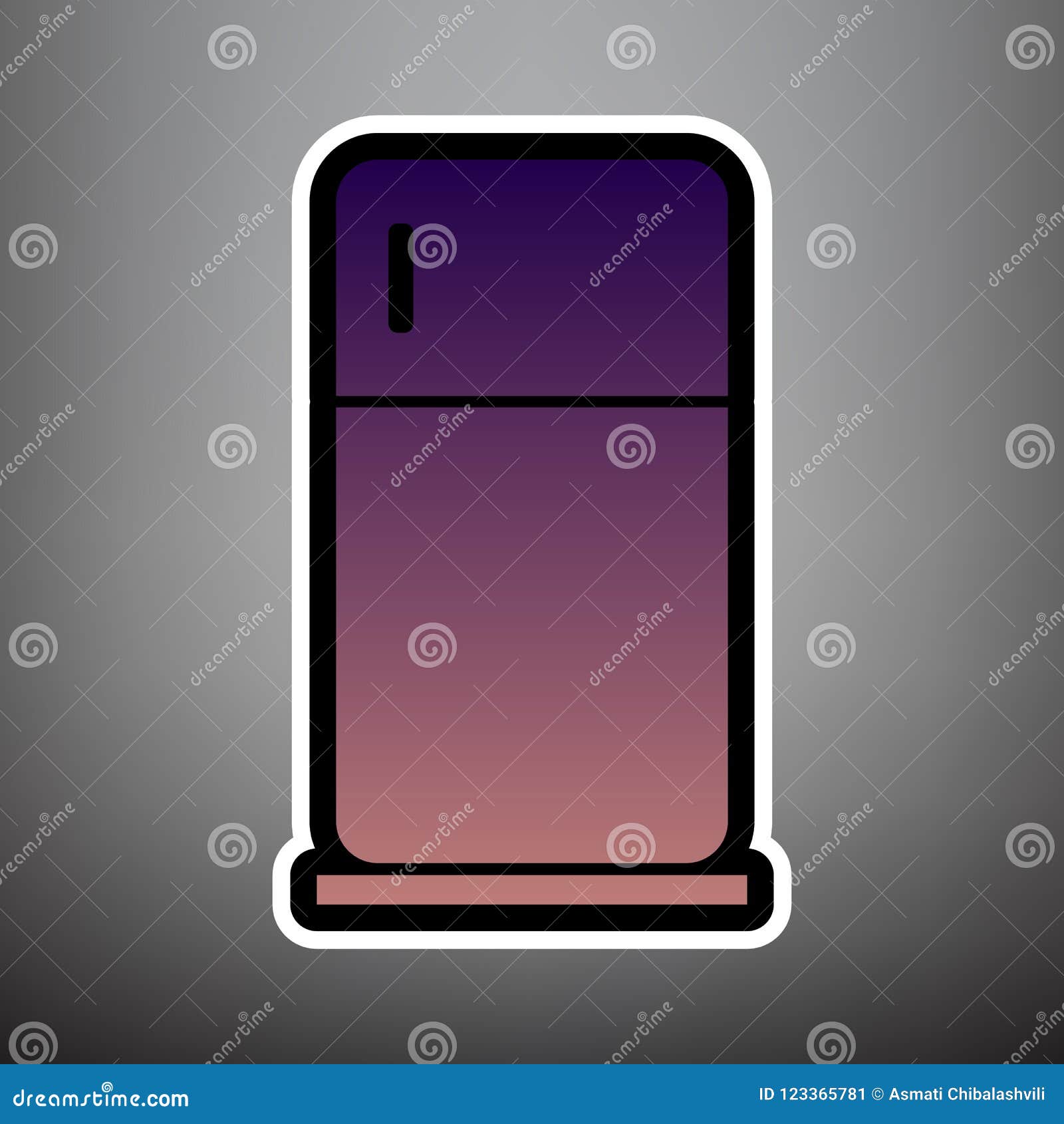 Refrigerator Sign Illustration. Vector Stock Vector - Illustration of ...