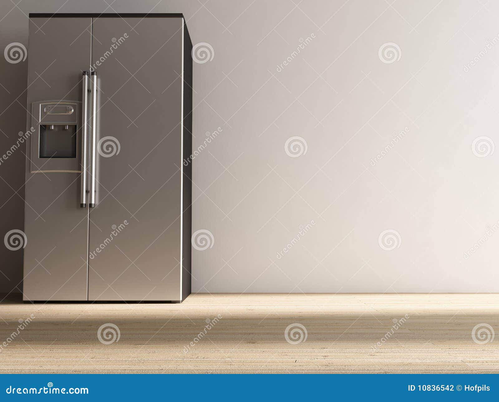 Refrigerator To Face a Blank Wall Stock Illustration - Illustration of ...