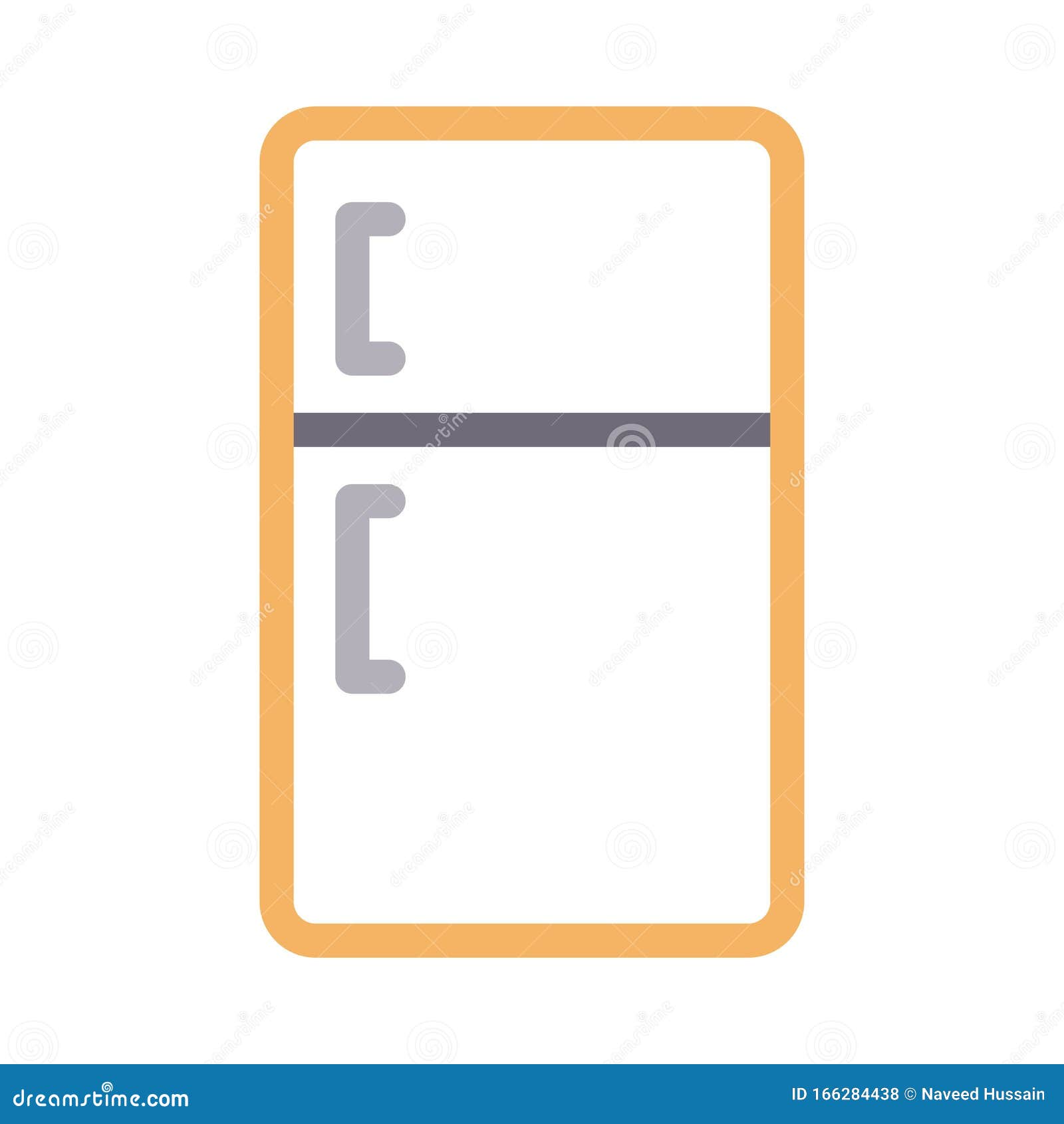 Refrigerator Vector Color Line Icon Stock Illustration - Illustration ...