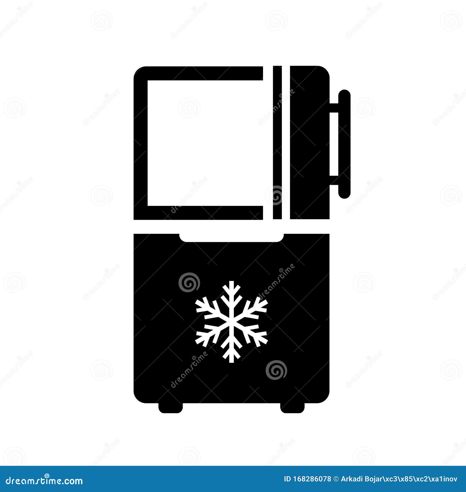 Refrigerator Vector White Icon. Frig Flat Sign Design. Freezer Symbol ...
