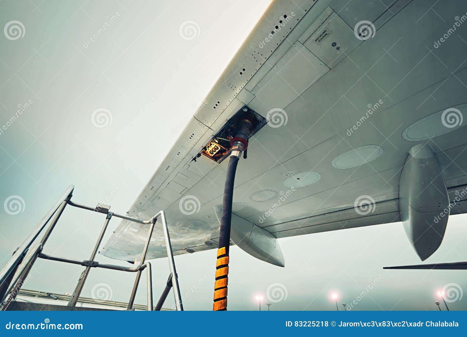 Refueling the aircraft stock photo. Image of ground, pipe - 83225218