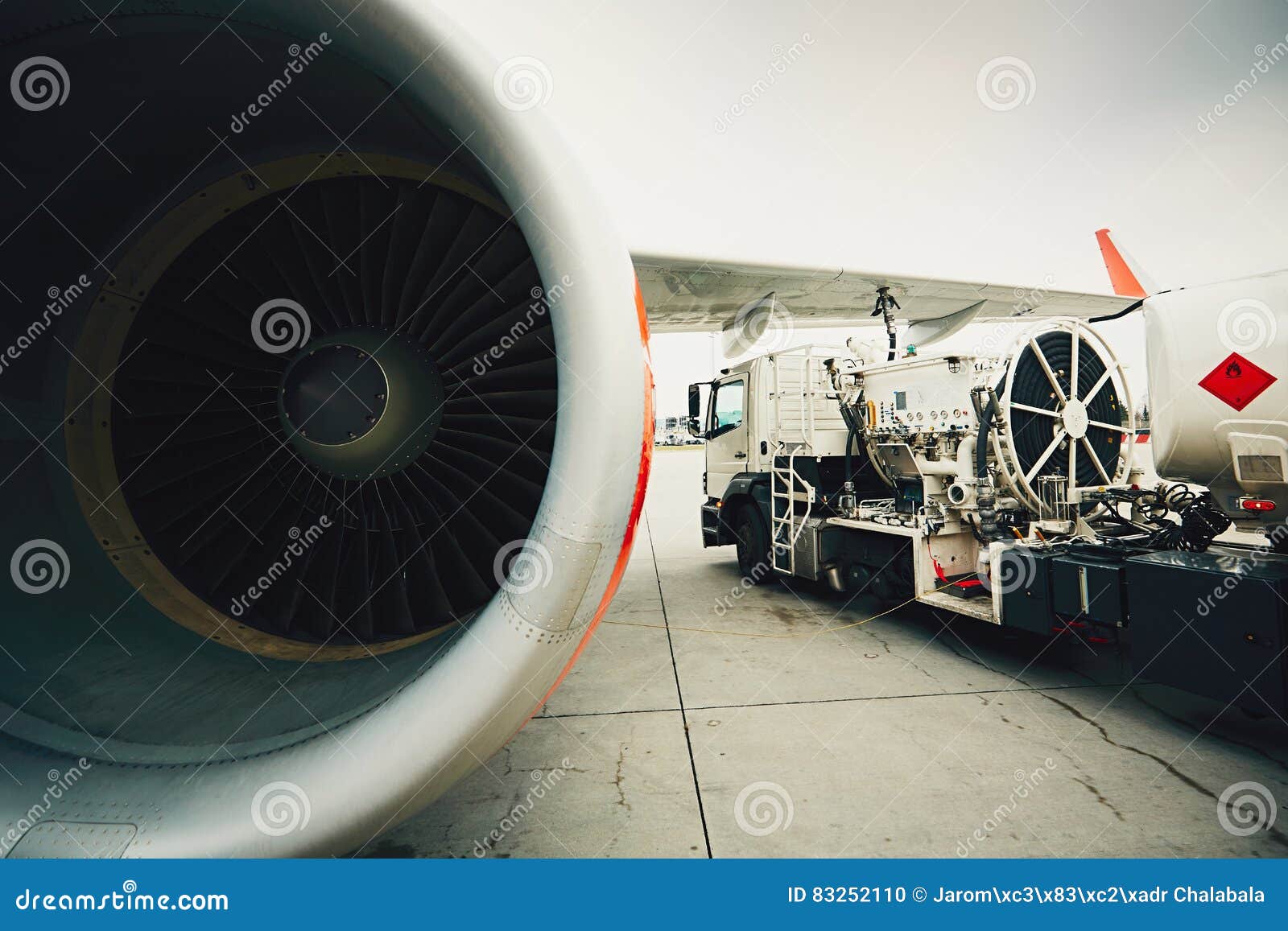 Refueling the aircraft stock photo. Image of close, refuel - 83252110
