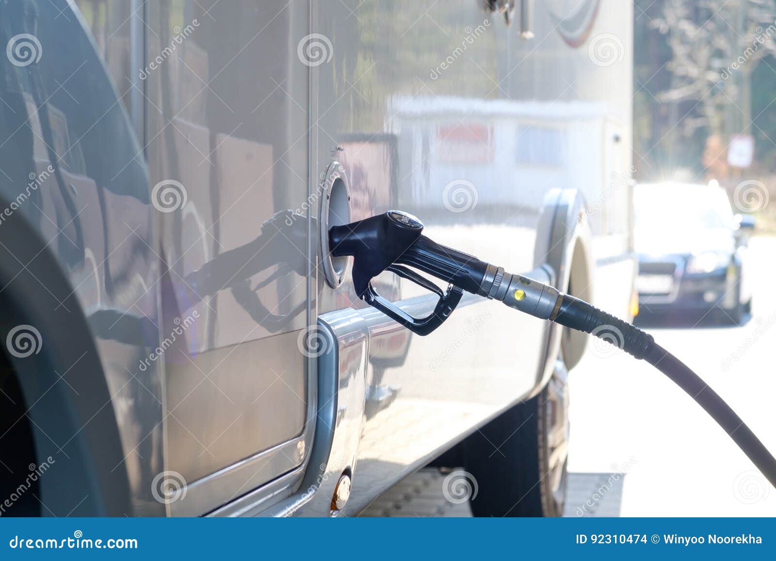 Refueling in bus. stock photo. Image of energy, gasoline - 92310474