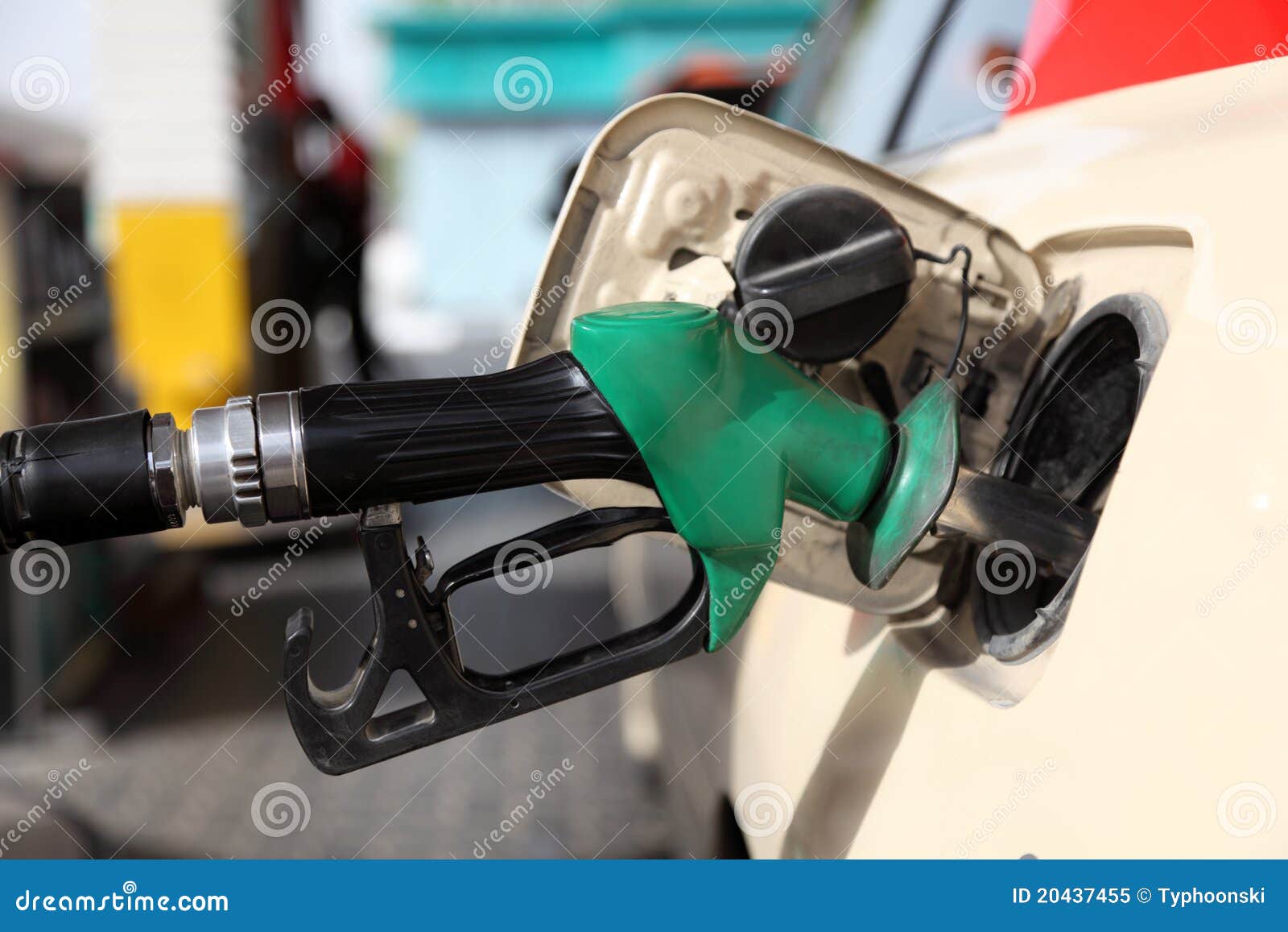 Refueling a car stock image. Image of hose, gasoline - 20437455