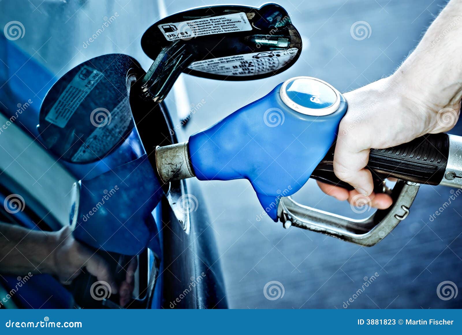 Refueling a car stock image. Image of lever, white, fuel - 3881823