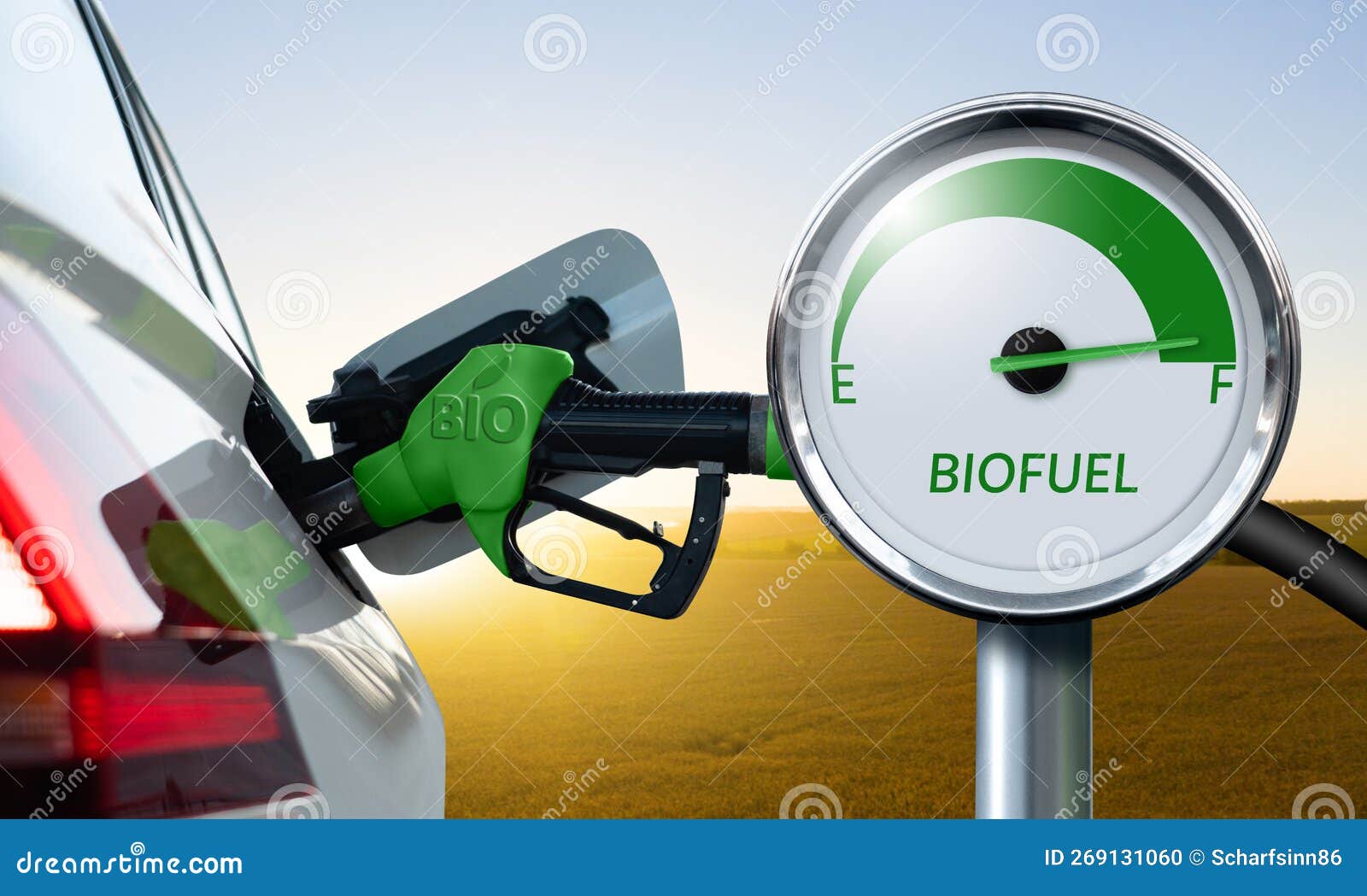 Refueling car with biofuel stock photo. Image of decarbonization ...