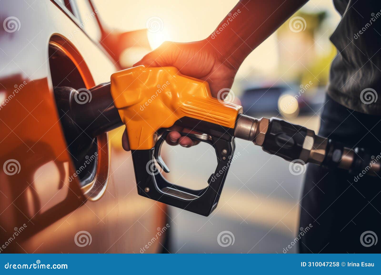Refueling Car at Gas Station. Stock Photo - Image of pump, maintenance ...