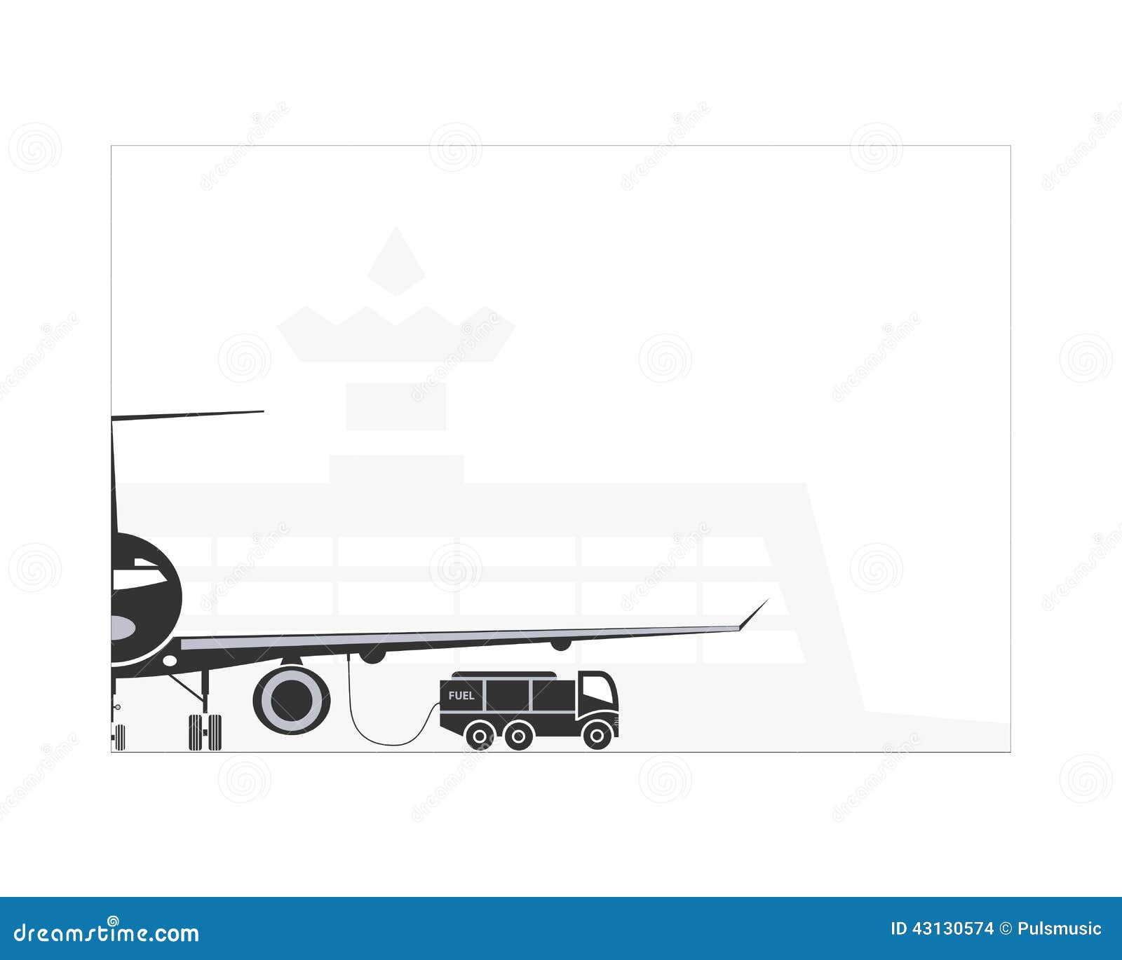 Refueling the plane stock vector. Illustration of airspace - 43130574