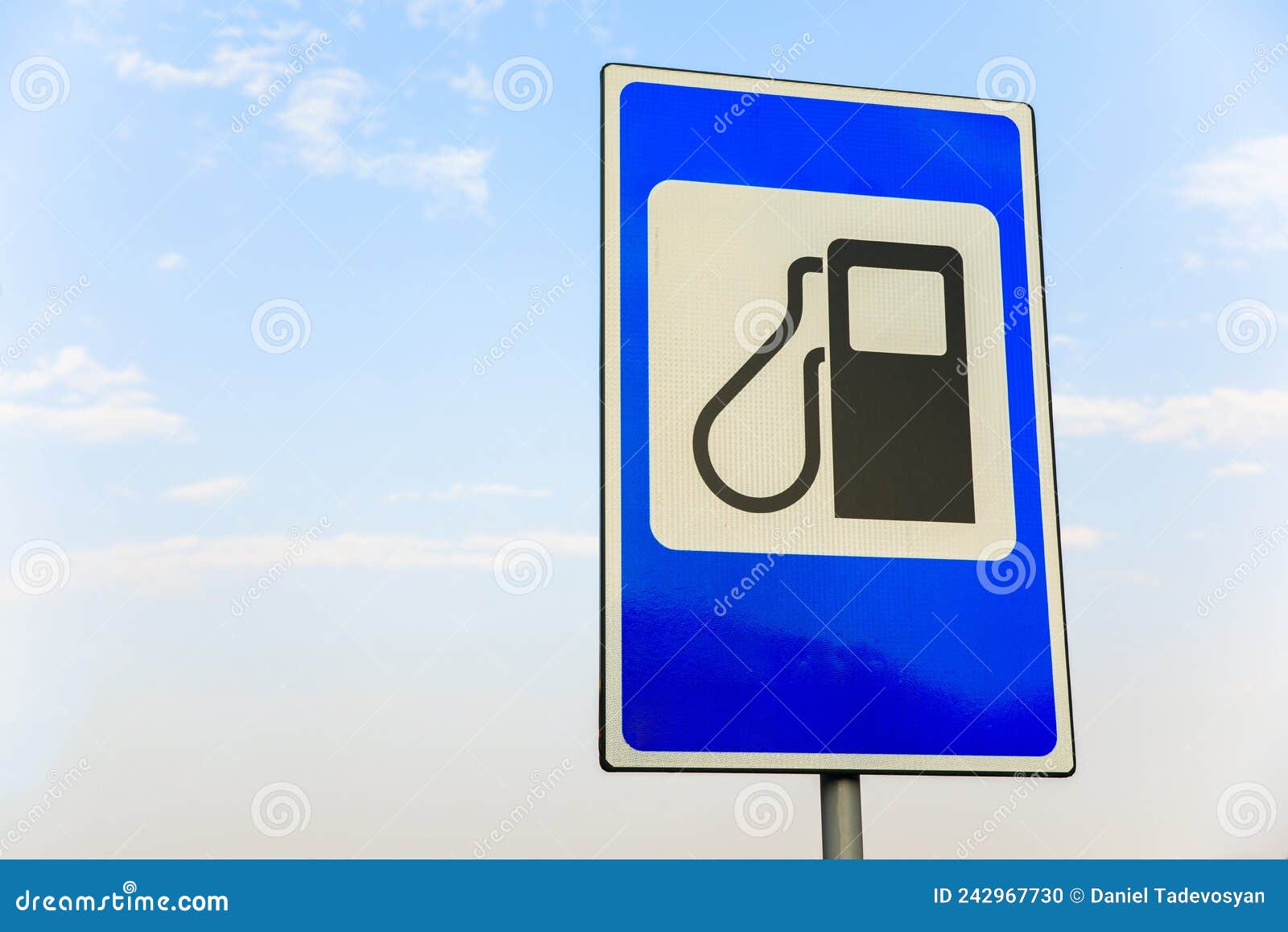 Refueling Road Sign for Fueling Cars Stock Photo - Image of industry ...