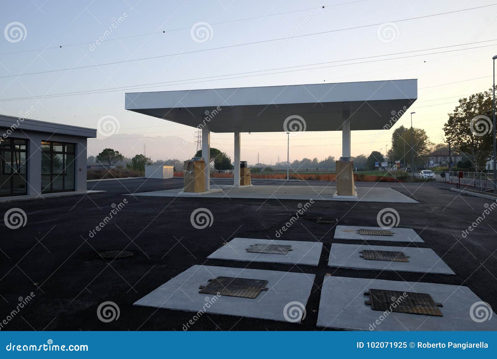 Refueling Station Under Construction Stock Image - Image of diesel ...
