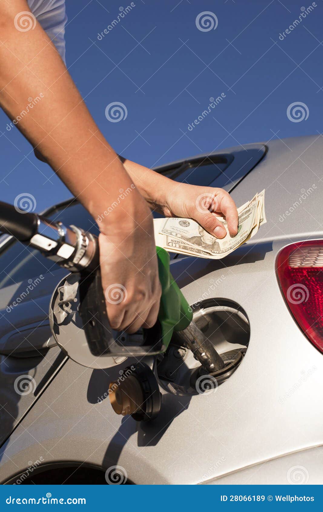 Refueling Vehicle at Gas Station Stock Image - Image of footprint ...
