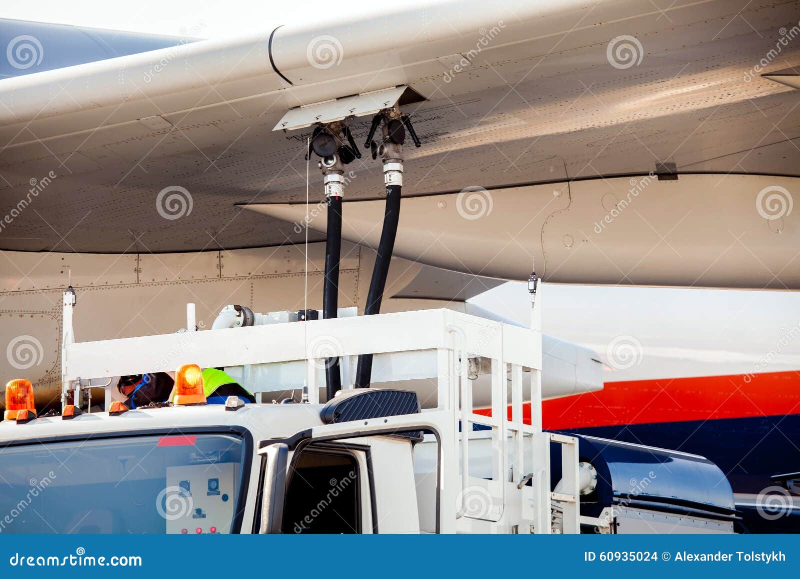 Refuelling the aircraft stock photo. Image of plane, corporate - 60935024