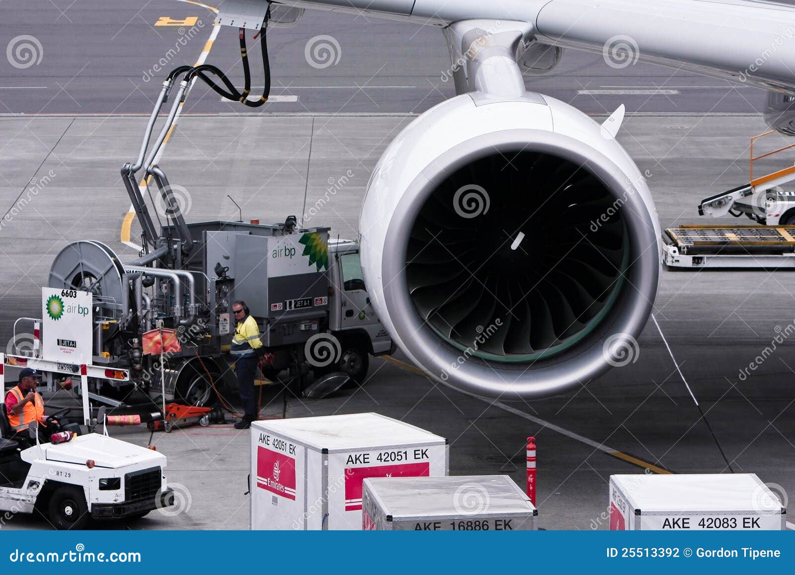 Refuelling Work of Airbus A380 Airliner. Editorial Photography - Image ...