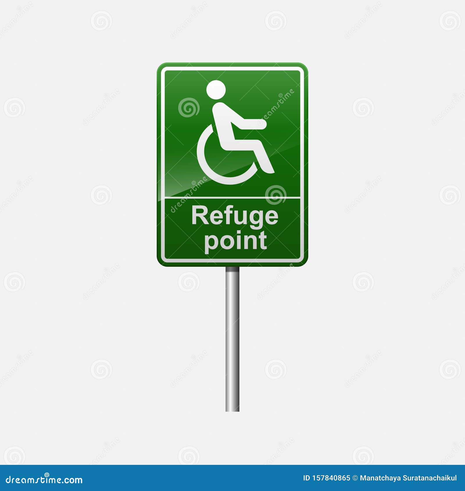 Refuge point sign. stock illustration. Illustration of safety - 157840865