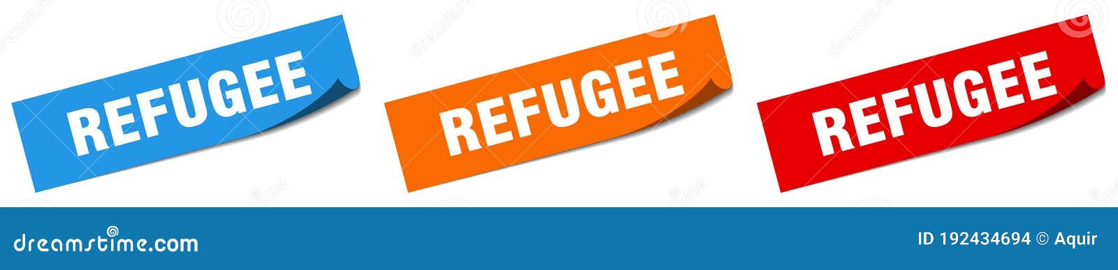 Refugee Banner. Refugee Speech Bubble Label Set. Stock Vector ...