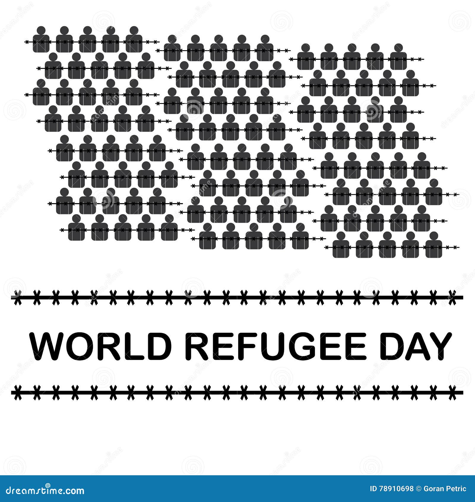 Refugee day icon and stock illustration. Illustration of banner - 78910698