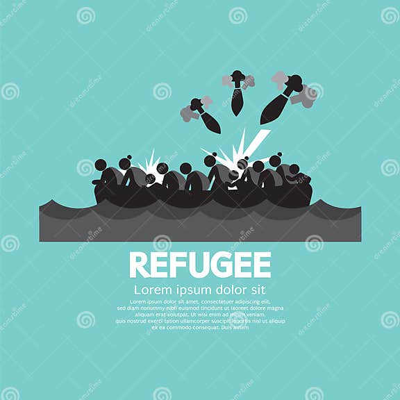 Refugee Graphic Symbol. stock vector. Illustration of black - 62575084