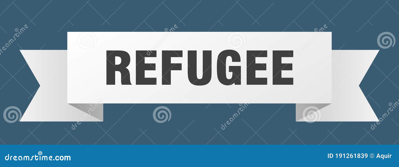 Refugee ribbon. stock vector. Illustration of design - 191261839