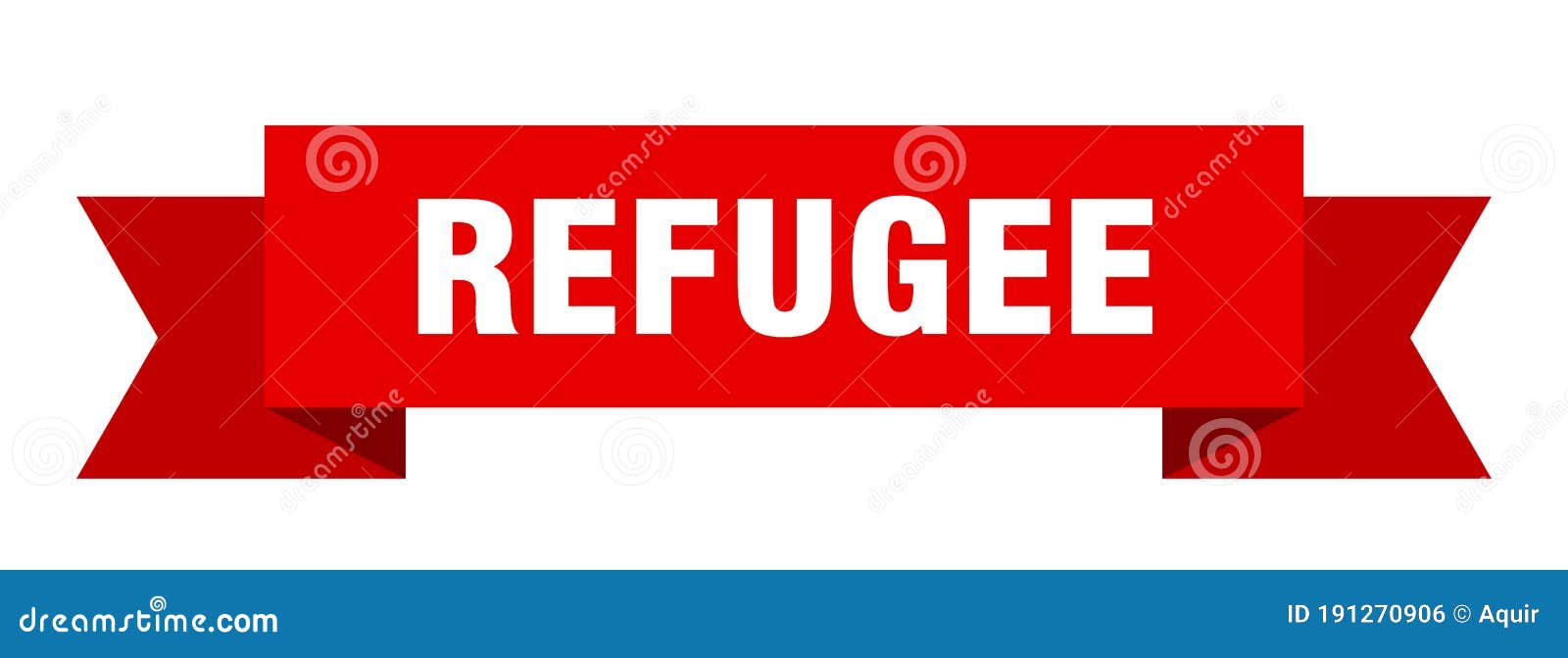 Refugee ribbon. stock vector. Illustration of banner - 191270906