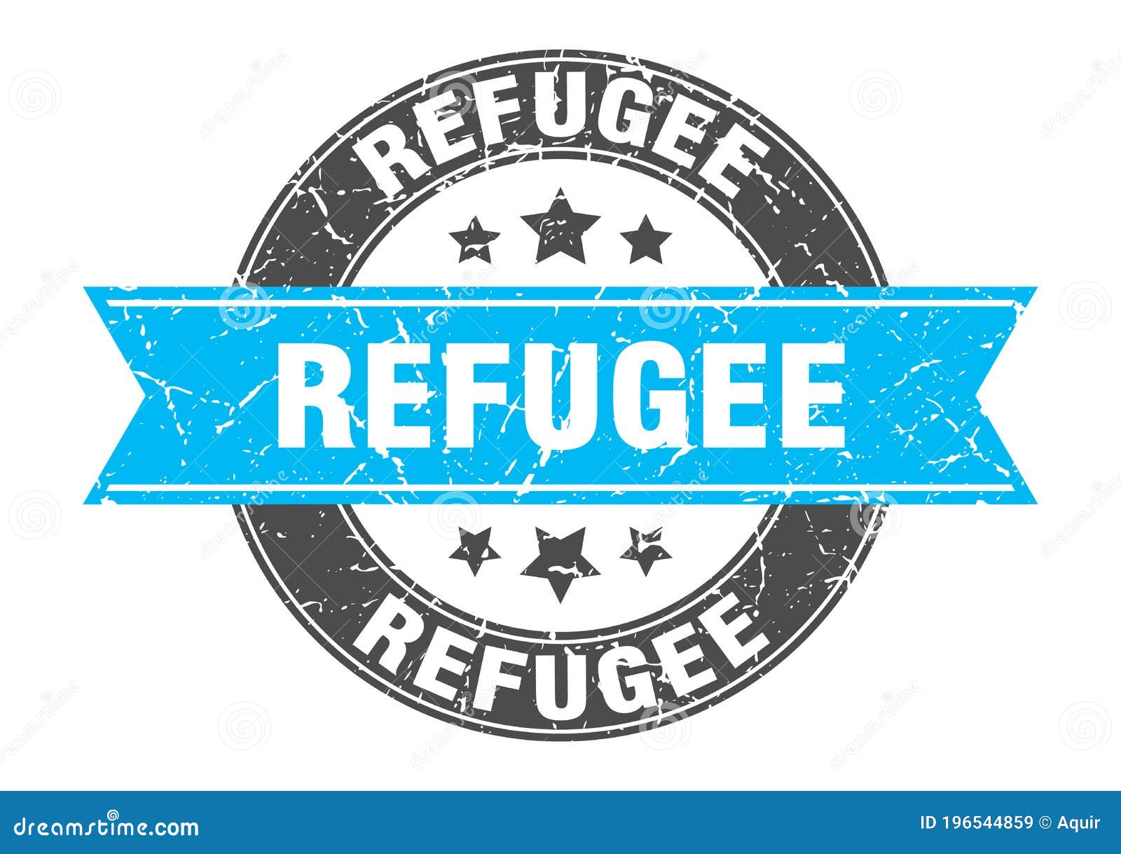 Refugee stamp stock vector. Illustration of sticker - 196544859