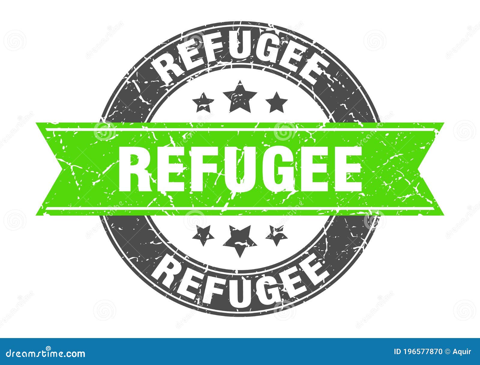 Refugee stamp stock vector. Illustration of stamp, badge - 196577870