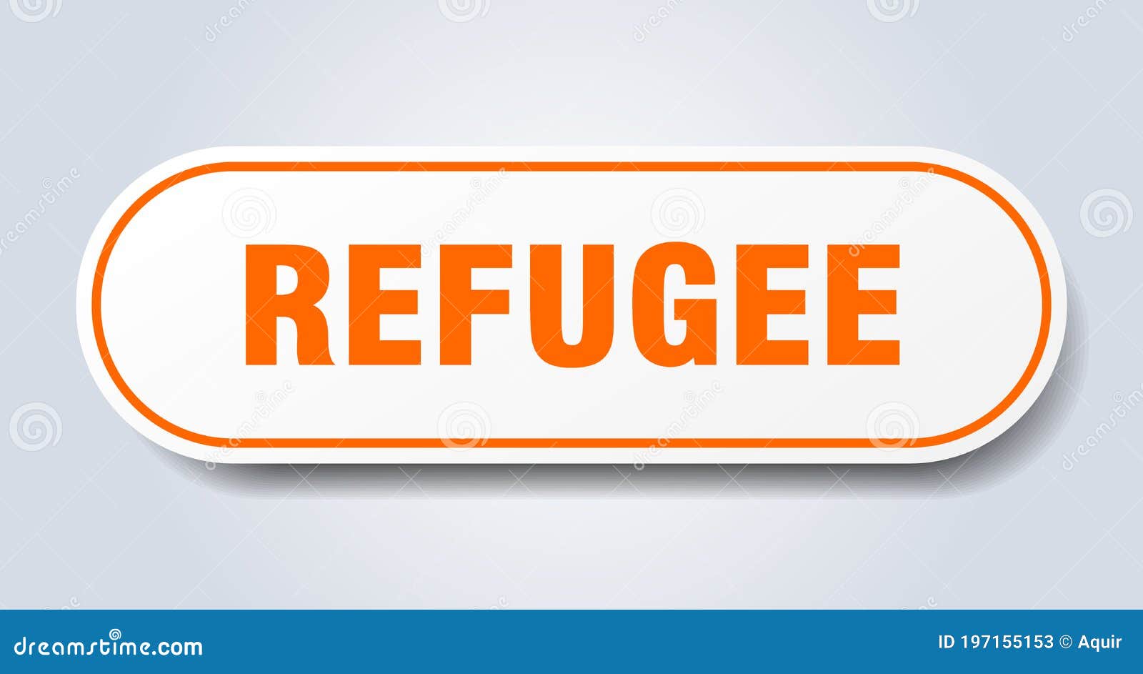 Refugee sticker. stock vector. Illustration of refugee - 197155153
