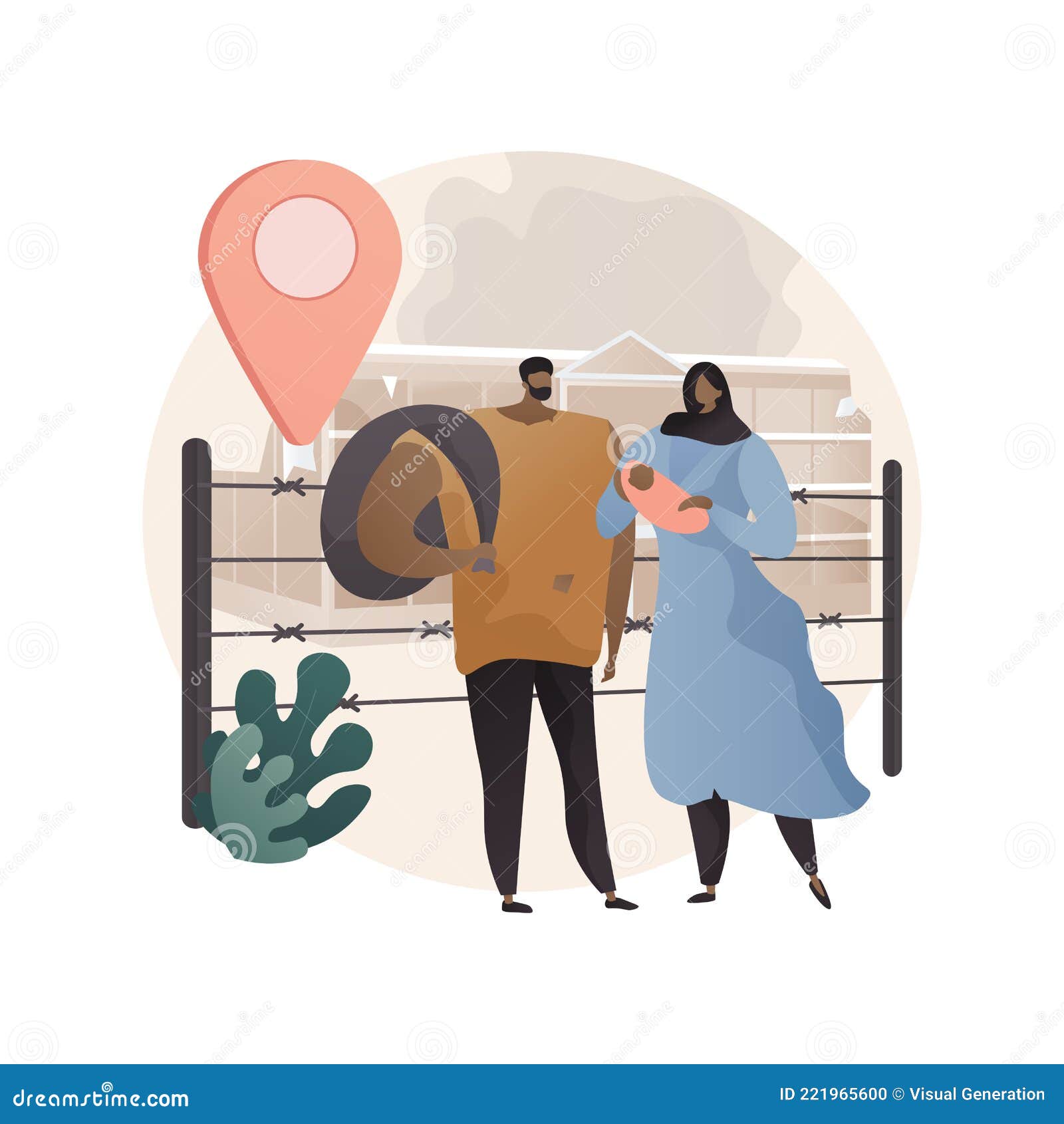 Refugees, Forced Displacement Abstract Concept Vector Illustrations ... Refugees, Forced Displacement Abstract Concept Vector Illustrations ...