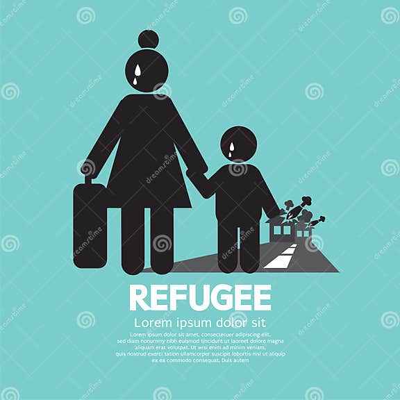 Refugees Evacuee Symbol. stock vector. Illustration of refugees - 61627425